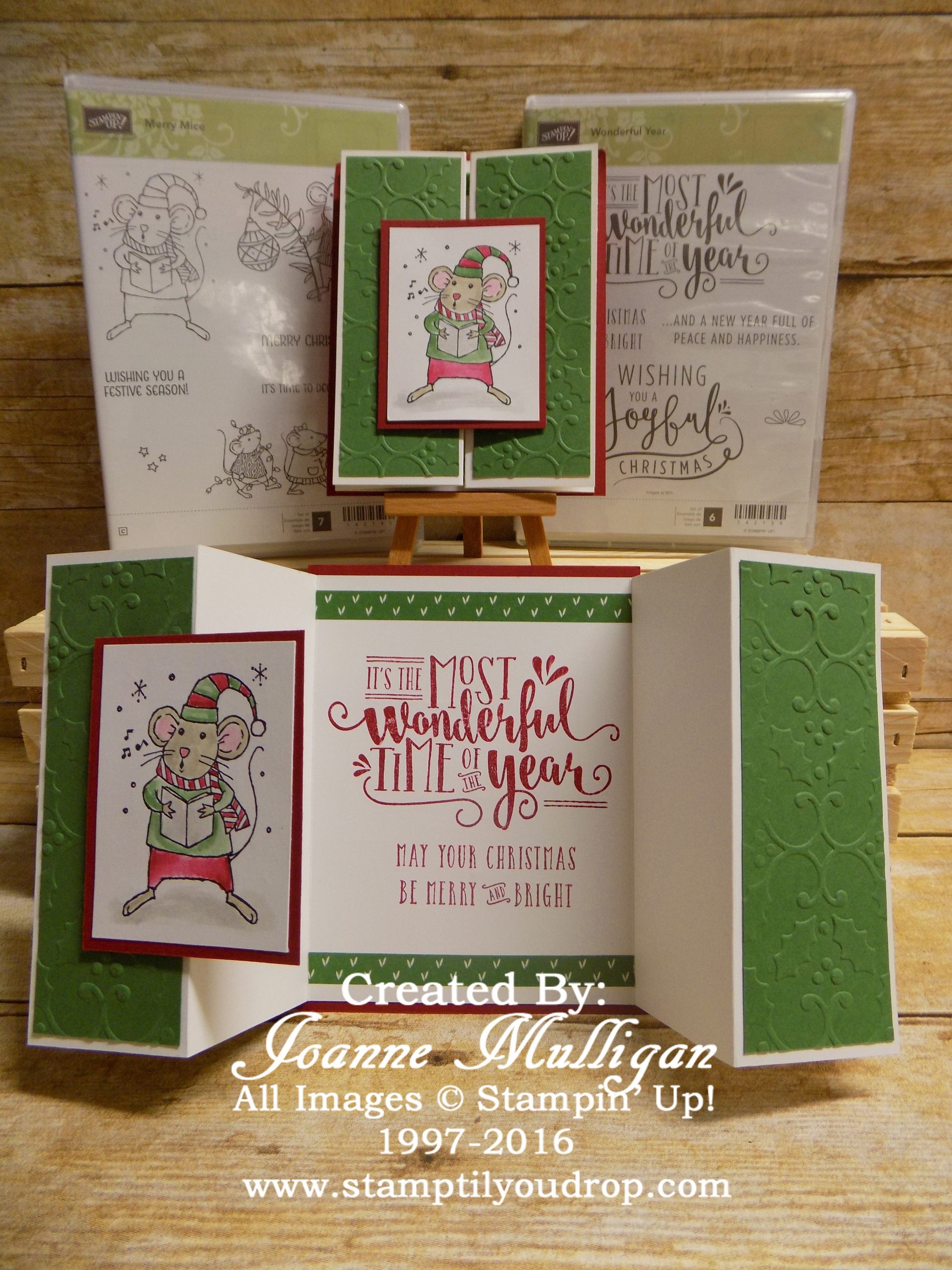 Double Z Gate Fold Card Using Merry Mice - Jo's Craft Corner - Joanne ...